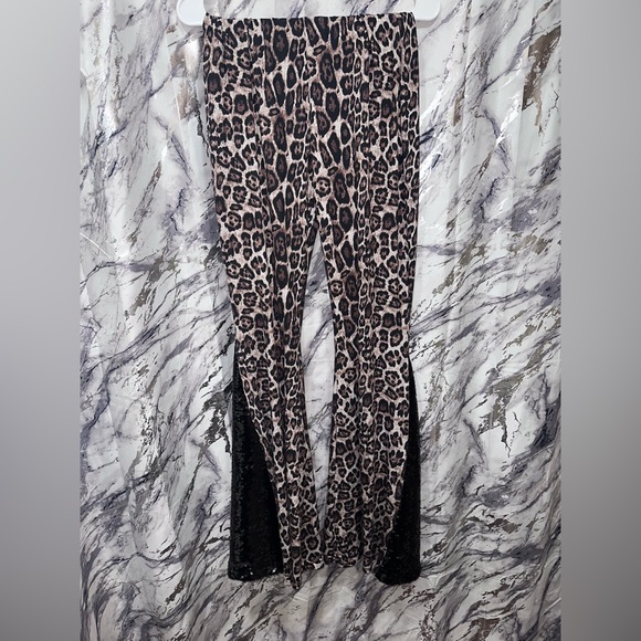 armadillo boutique | Pants & Jumpsuits | Cheetah Sequin Flairs | Poshmark